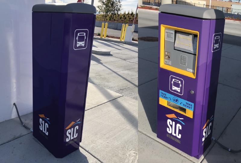 Salt Lake City Airport – Column and Kiosk Wraps – Clockwork